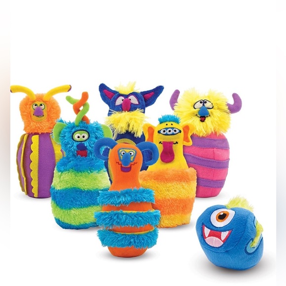 Melissa & Doug | Toys | Melissa Doug Fuzzy Monster Bowling Pins Ball ...
